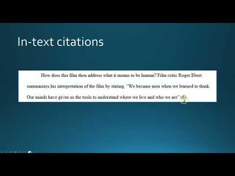 MLA Works Cited and In text Citations tutorial