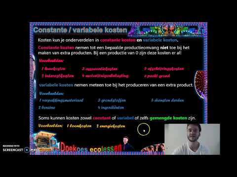 kostencategorieën/ constante en variabele kosten / soorten variabele kosten