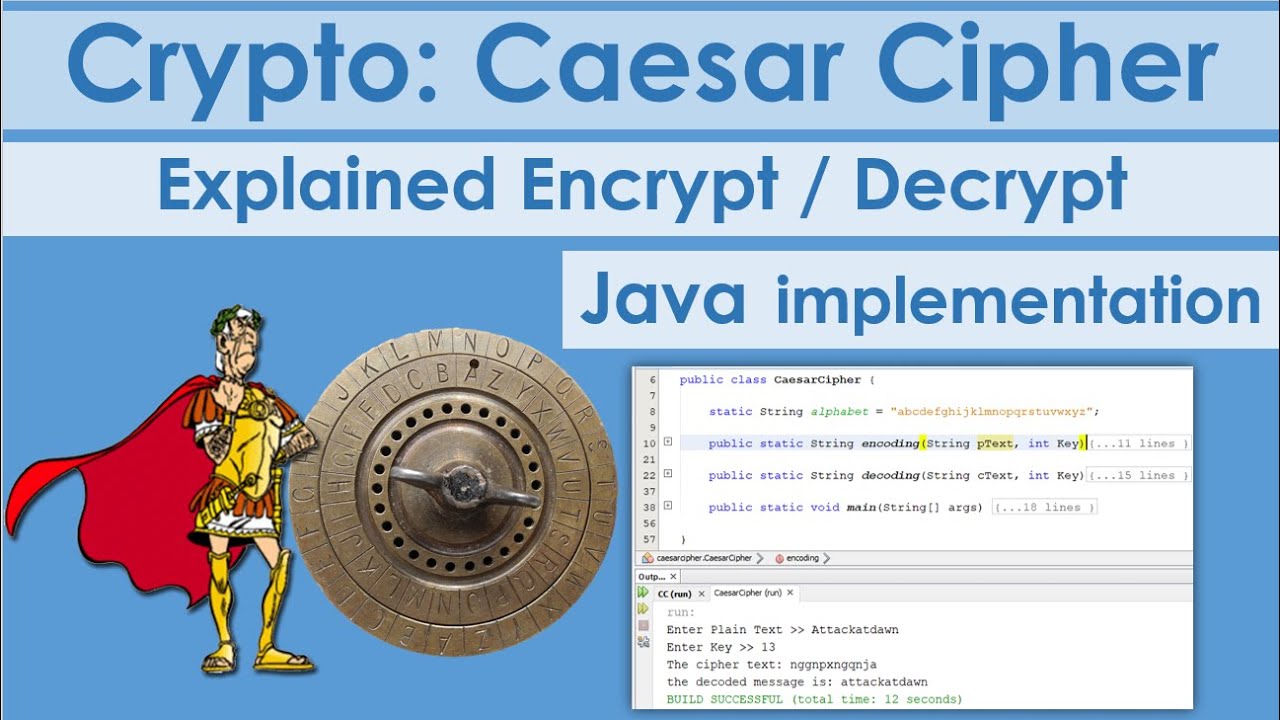 Crypto: Caesar Cipher explained | Java implementation