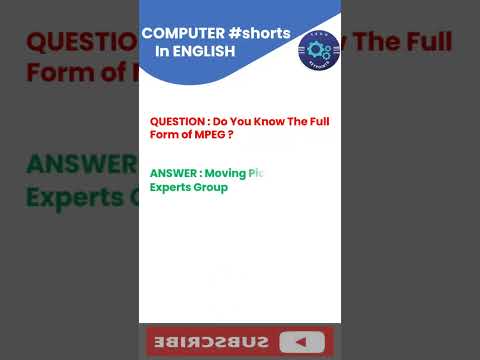 Do you know the full form of MPEG | #shorts | #computer