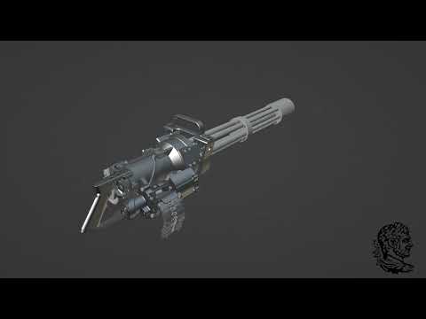 🔫 Minigun High Detail 3d Model・ OBJ File for 3D printing・Cults