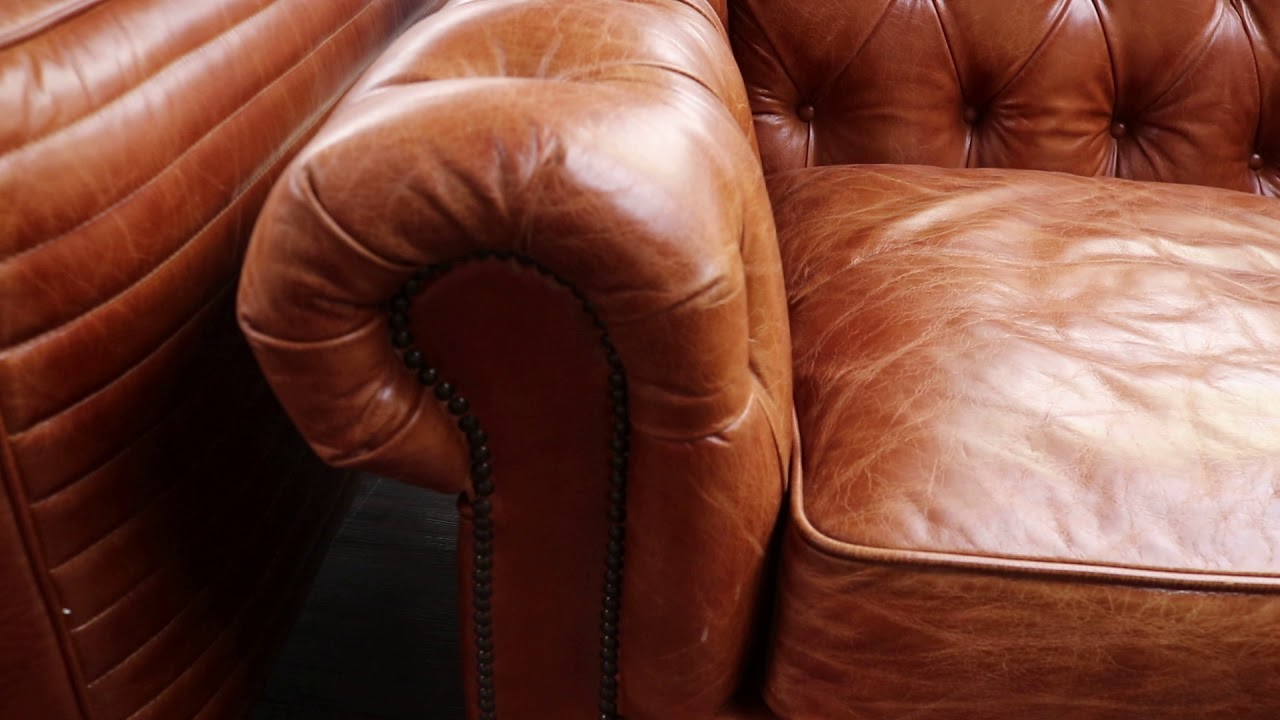 Chesterfield Vintage Distressed Leather Armchair