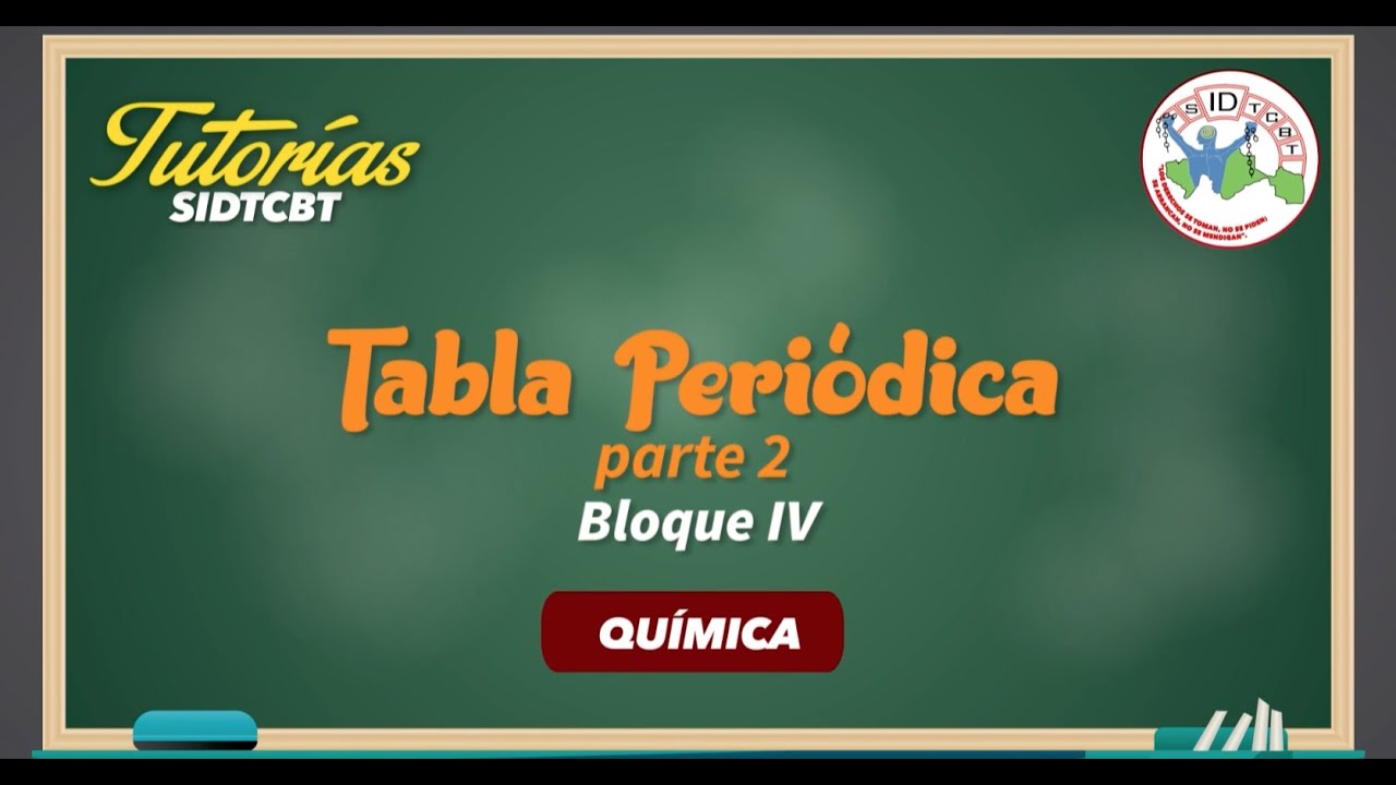 ORDEN DE LA TABLA PERIÓDICA - QUÍMICA - BLOQUE IV