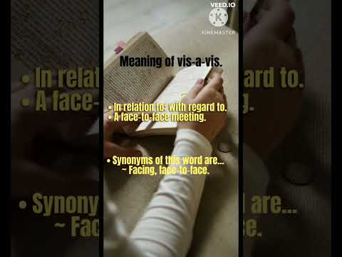 meaning of vis-a-vis #shorts