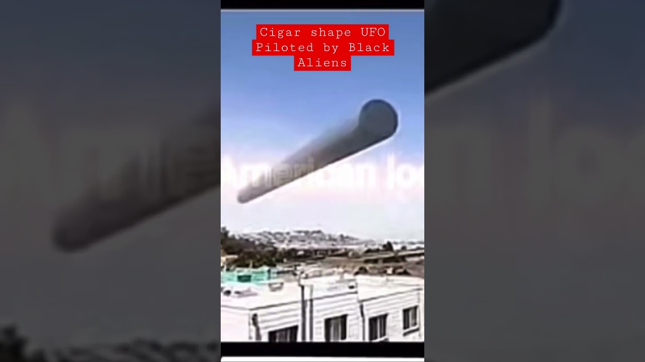 Cigar Shaped Ufo lands #ufo #aliens #caughtoncamera #fyp