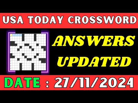 USA Today Crossword Clue Answers for Nov 27 2024 | Solved