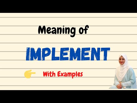 Daily vocabulary | Implement Meaning | Vocabgram