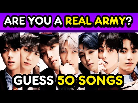 ❓ Guess 50 BTS Songs: Are You A Real ARMY? ???????? | KPOP QUIZ????