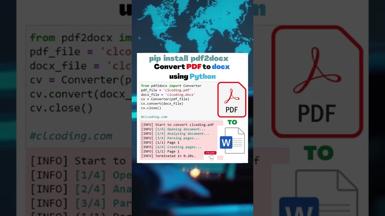 Convert PDF to Word (DOCX) Using Python | pdf2docx Library Tutorial