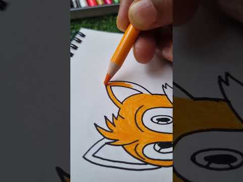Super soft coloring Tails sonic #drawing #shorts #viral #art #tails #coloring