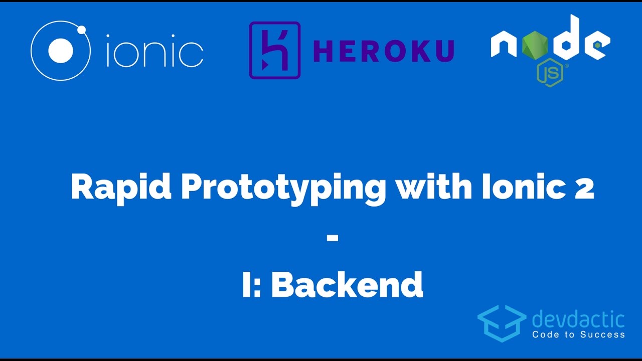 Rapid Prototyping with Ionic 2 and Node.js - Part 1: Backend