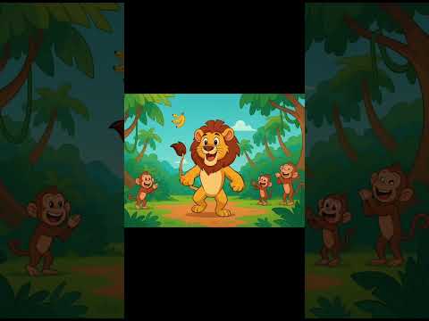 lion dancing in the jungle š¦#lion #animation