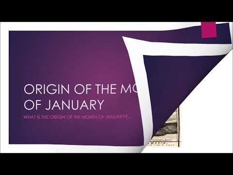 What is the origin of the Month of January?