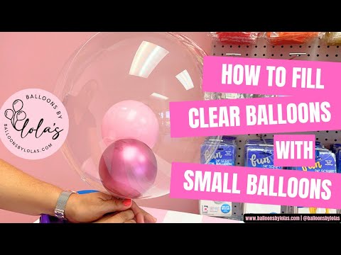 How To Fill A Clear Bobo Balloon With Small Mini Balloons Inside | TUTORIAL with Balloons by Lola's