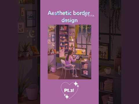 Aesthetic border design! 💜🤌 #aesthetic #borderdesign #trending #music #artist