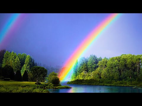 Harmony in Colors: The Mesmerizing Beauty of the Rainbow with Relaxing Melodies #nature #rainbow