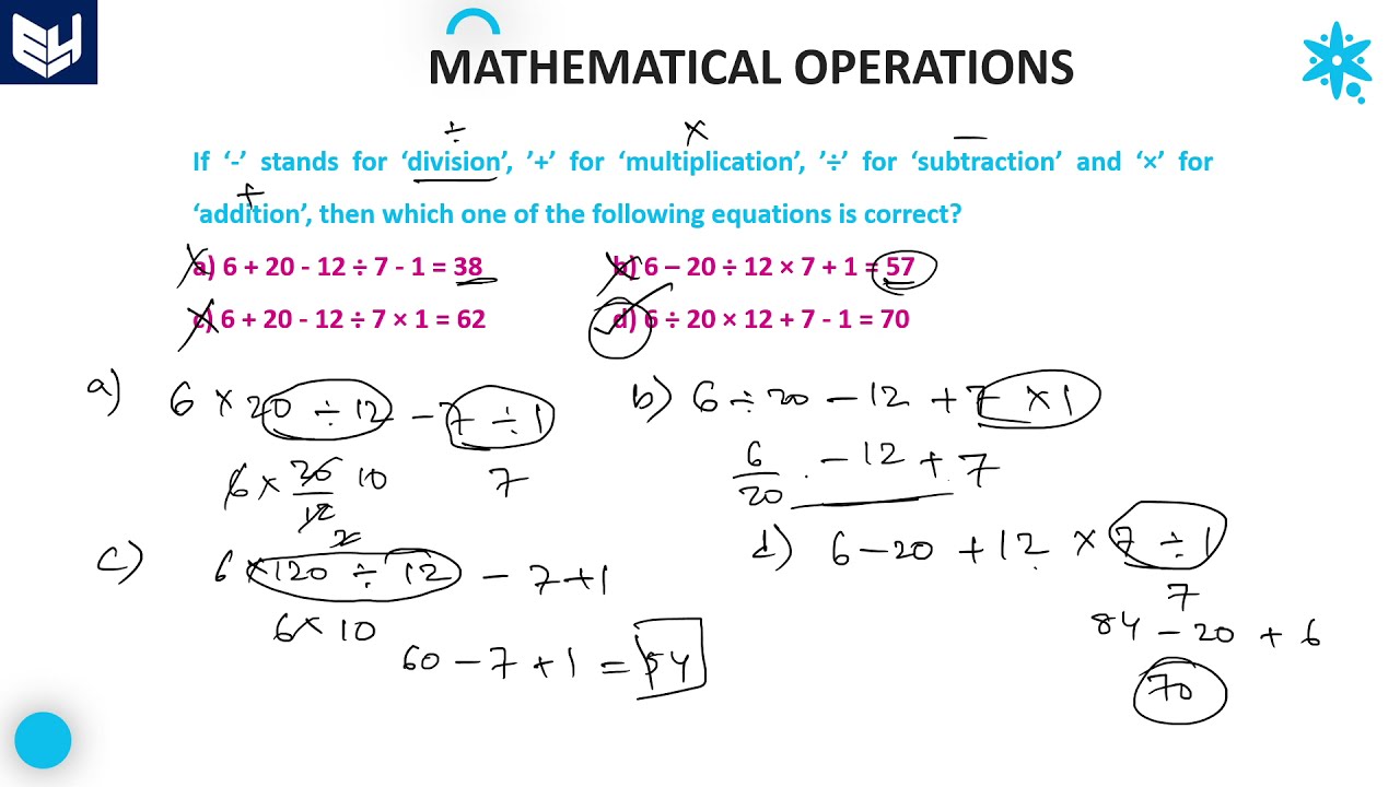 Mathematical Operations | solving examples | Part-03 | Reasoning | Bharath Kumar