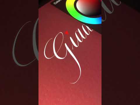 Calligraphy , tutorial : how I write “Giada” with copperplate letters