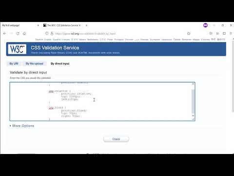 HTML and CSS (part 12): Validate CSS using the W3C CSS Validation Service