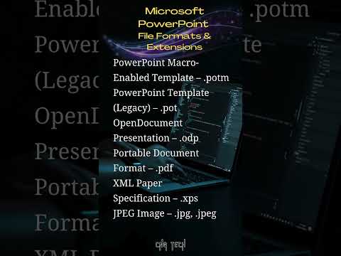 Microsoft PowerPoint - File Formats & Extensions #mspowerpoint