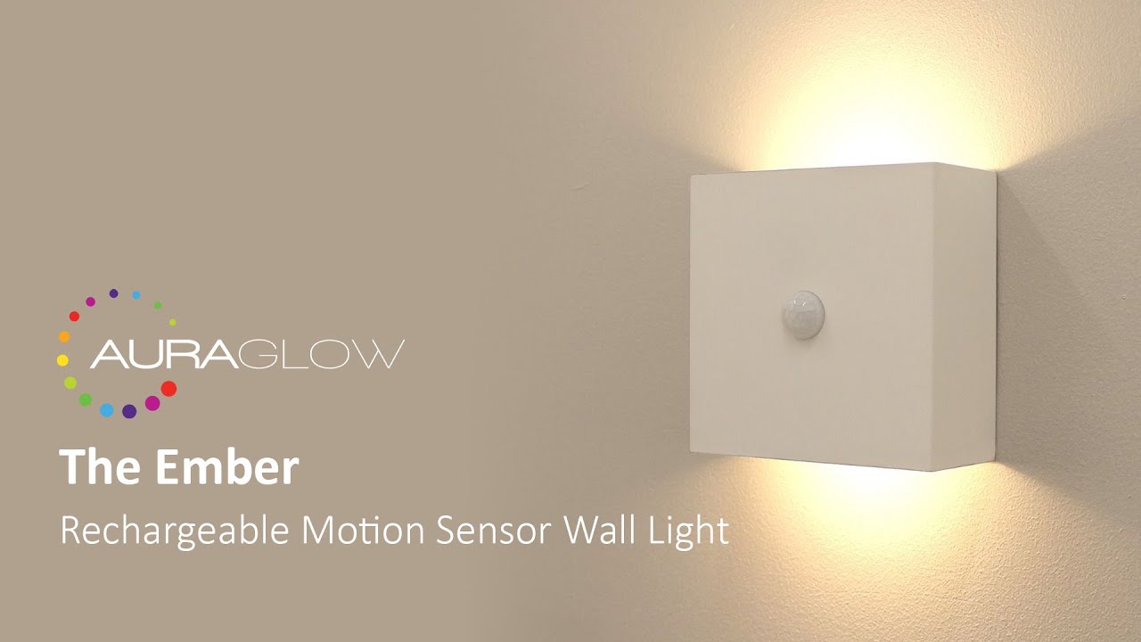 Auraglow Rechargeable Motion Sensor Wall Light - EMBER