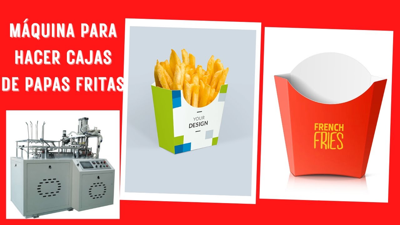 Máquina para hacer cajas de papel para papas fritas