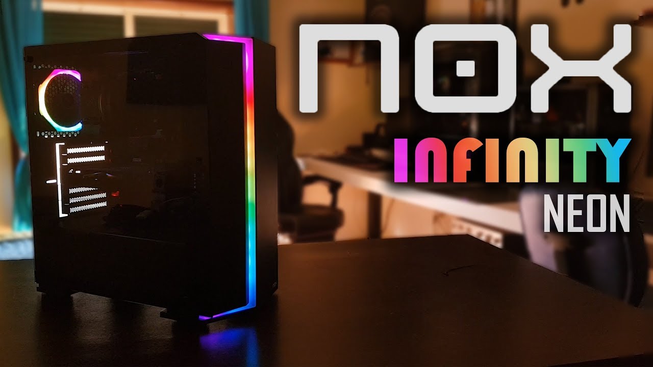 Nox Infinity Neon | Full Review | Cheap Case with RGB, Tempered Glass and Fan Controller!