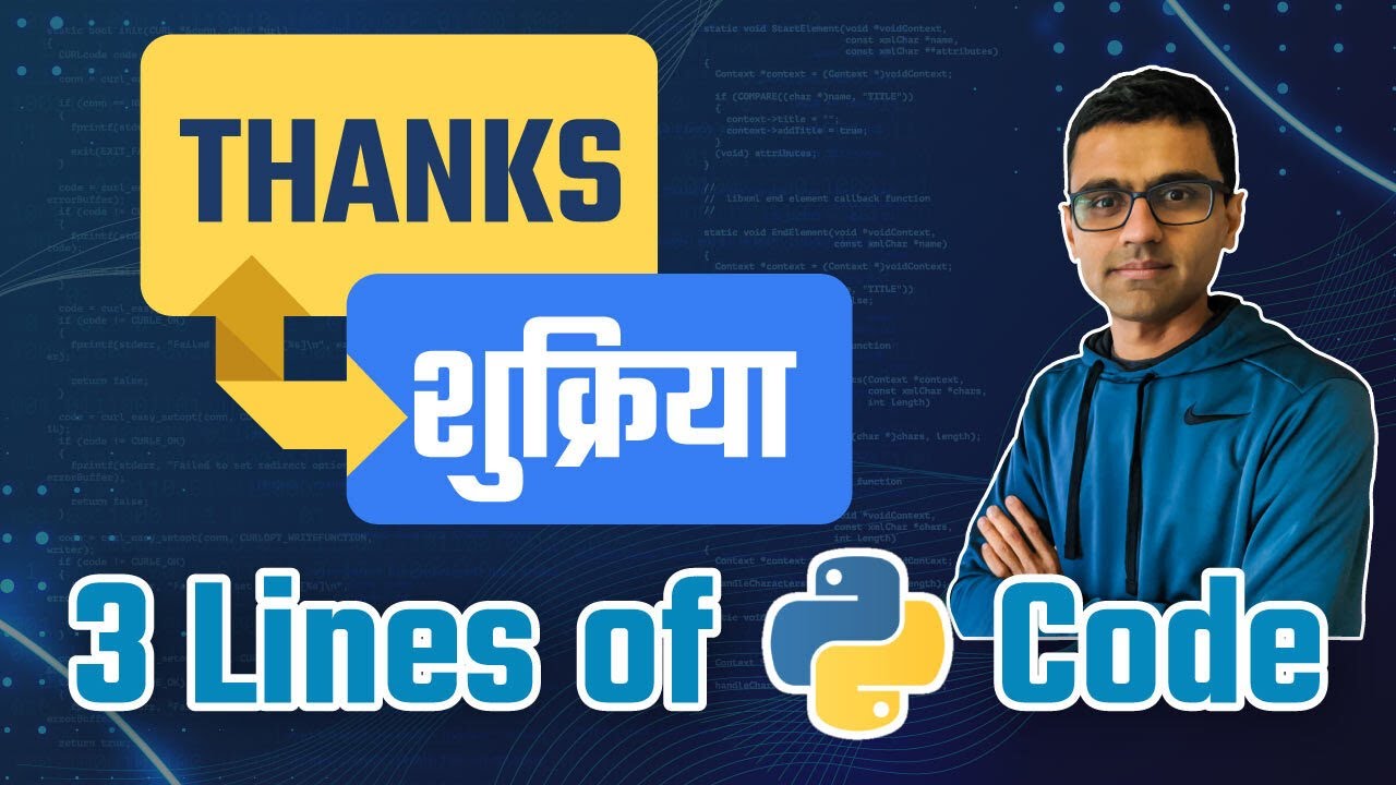 Build language translator with 3 lines of python code