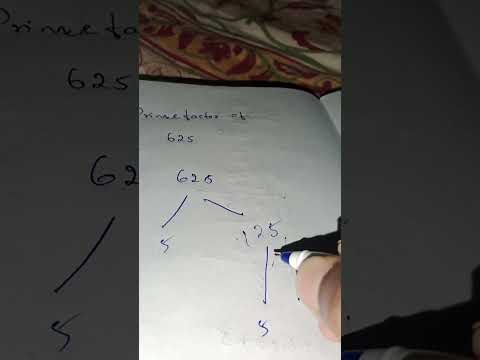 Prime factors of 625 #trending #maths