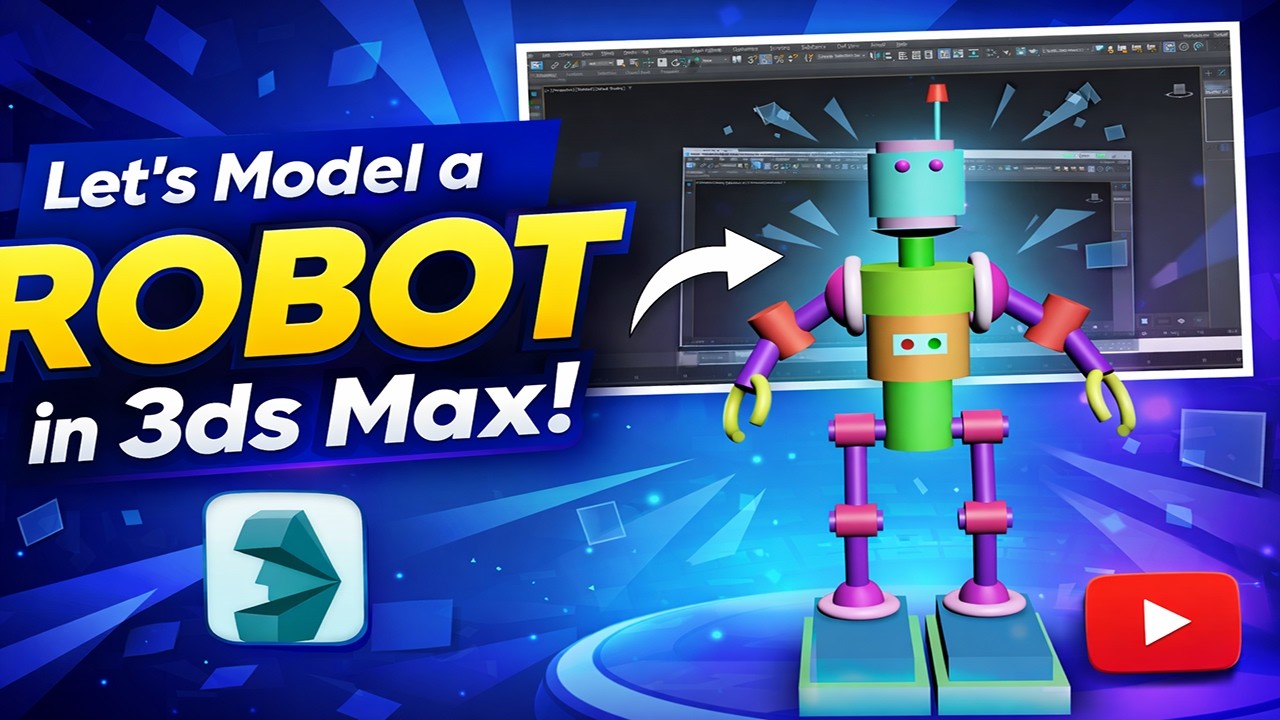 How to Model a Robot in 3ds Max | Beginner Friendly Tutorial
