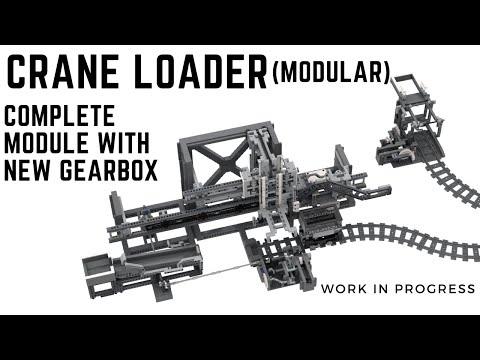 Lego GBC - Train Module Type 1 - Crane Loader (modular) - close to final version