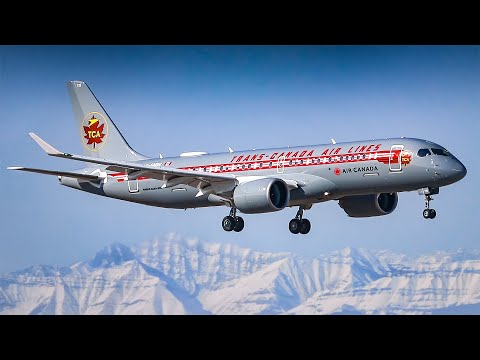 TRANS-CANADA AIR LINES A220! Air Canada's New Retro Livery at Calgary Airport