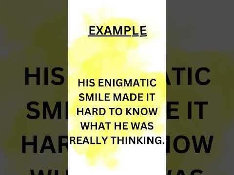 WORD MEANING- ENIGMATIC #englishvocabulary #wordenthusiast #english #wordlearningjourney #shorts