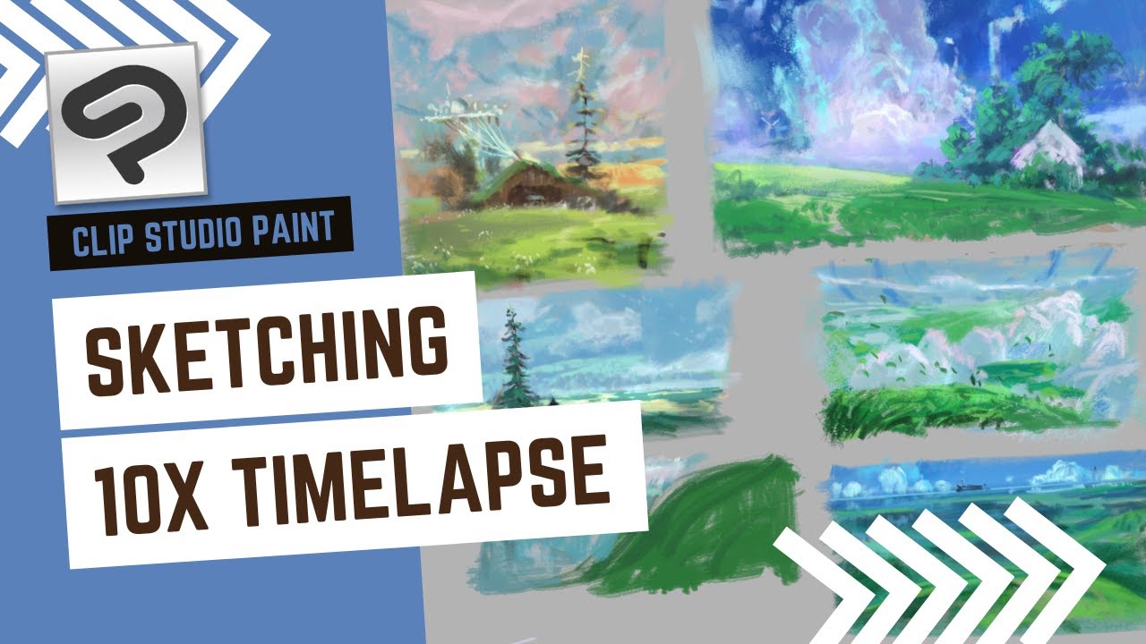 Timelapse: Thumbnail Sketching in Clip Studio Paint, Edited, 10x Speed