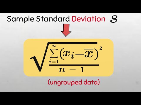 Standard deviation formula for Ungrouped data - Population and Sample #standarddeviation #sigma