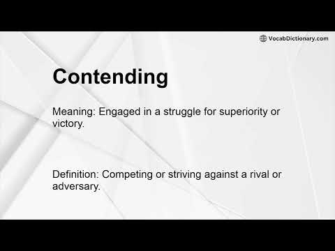 Contending Meaning