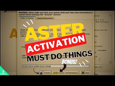 ASTER Activation & Must Do Steps + Bonus Trial in Bangla | Zelics