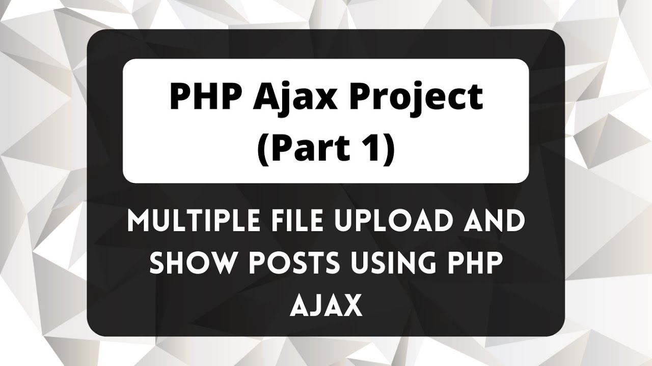PROJECT IN OOP PHP AJAX FOR BEGINNERS FROM SCRATCH WITH SOURCE CODE - LECTURE 1 - PHP LOGICS