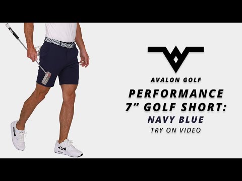 Mens Golf Shorts 7 Inch: Navy Blue | Avalon Golf Co