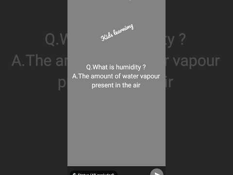 what is humidity? answer