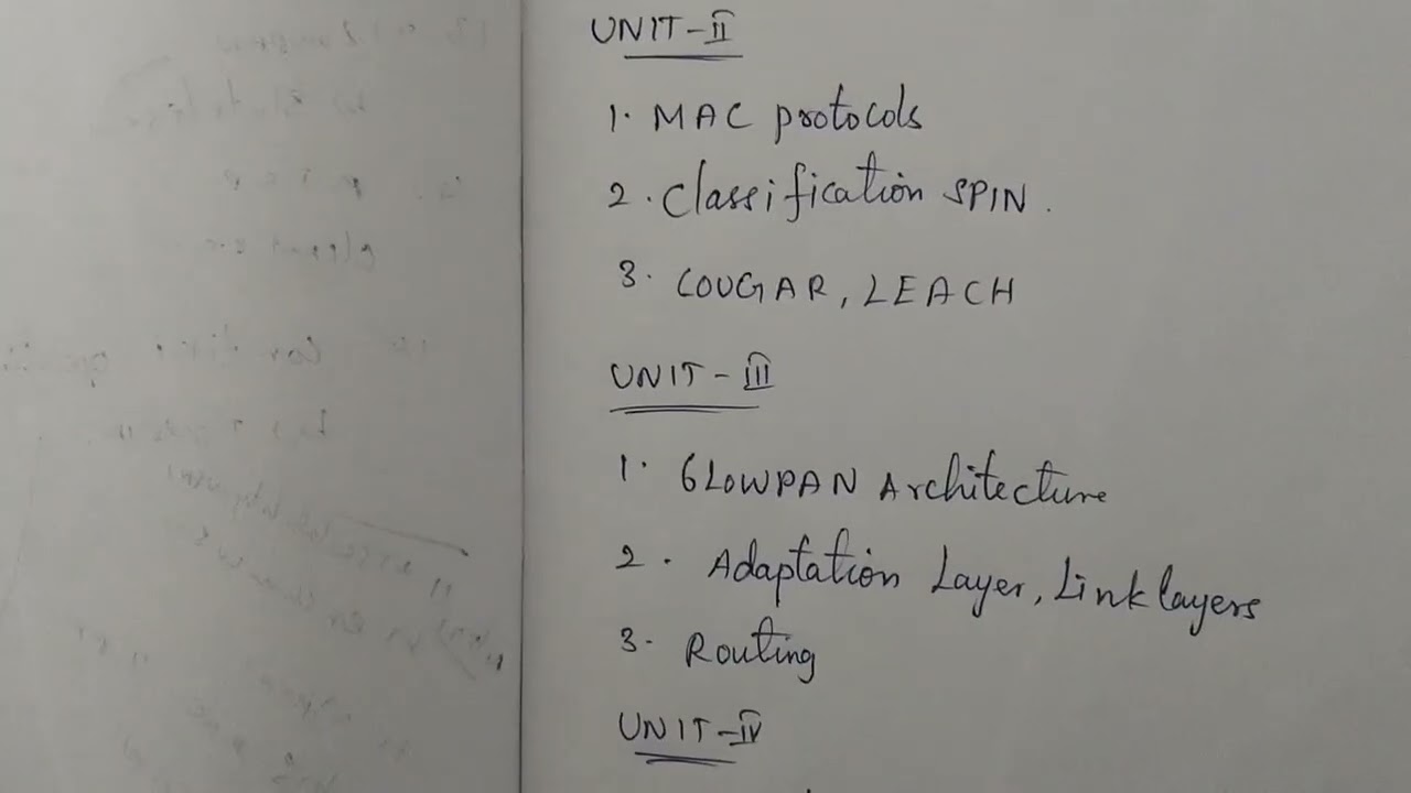 CEC365 Wireless Sensor Network Design important questions 2025