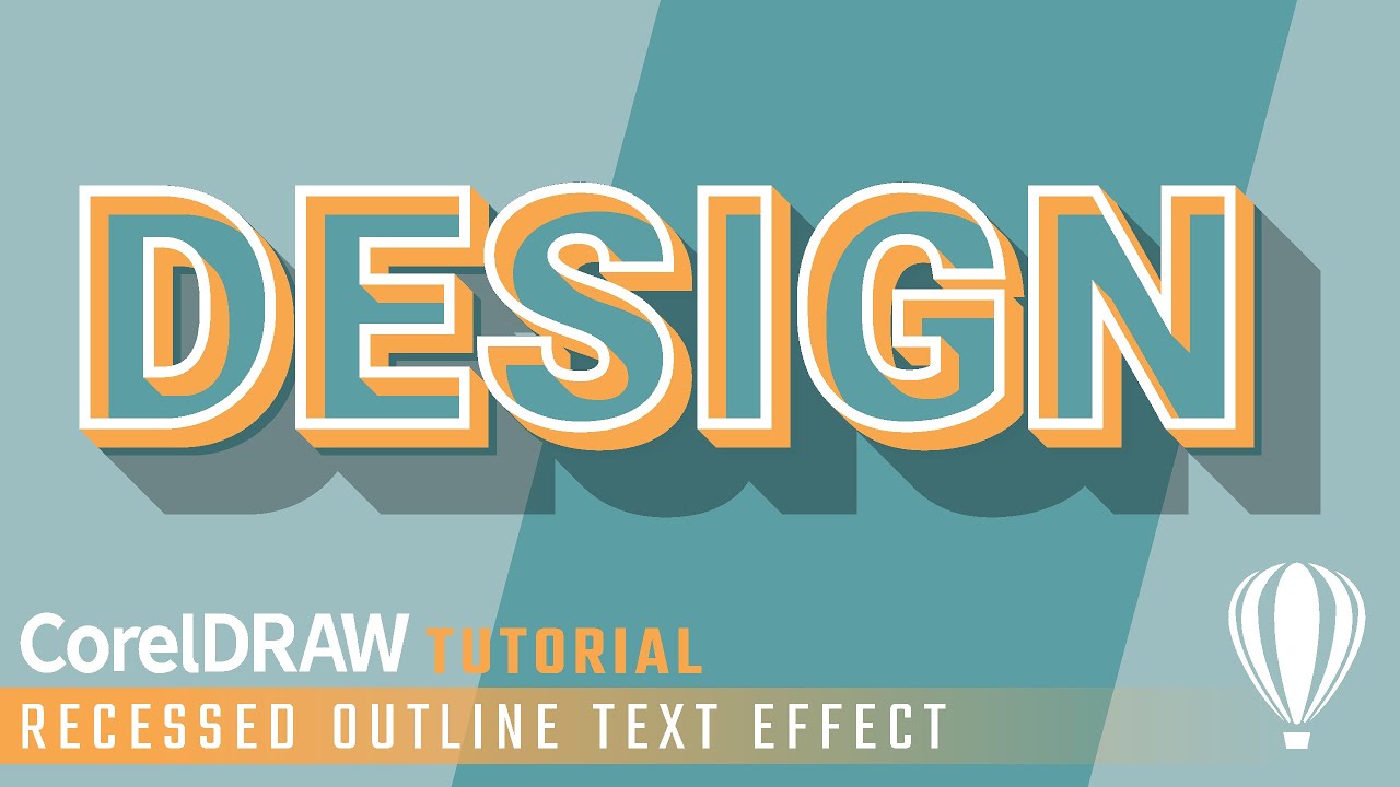 Recessed Outline Text Effect CorelDraw Tutorial | CorelDraw Tips & Techniques for Beginners