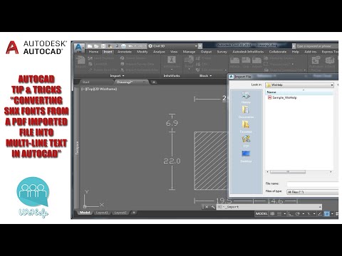 AutoCAD Tip&Tricks - Converting SHX fonts (polylines) from a PDF imported file into Multi-Line text