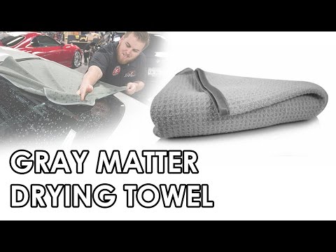 Waffle Weave Gray Matter Microfiber Drying Towel - Chemical Guys Car Care