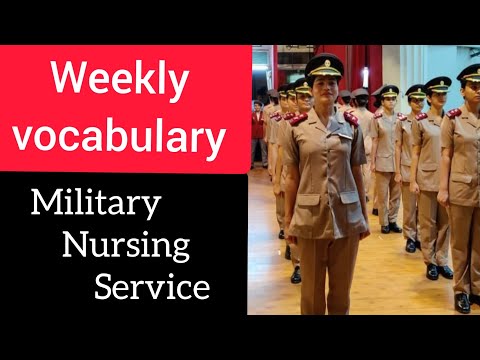 Weekly Vocabulary (4)// synonyms and antonyms// Military Nursing Service