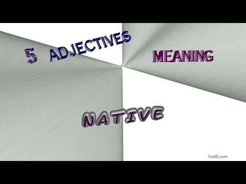 native - 6 adjectives which are synonym to native (sentence examples)