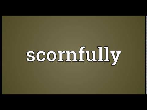 Scornfully Meaning | Wordogram