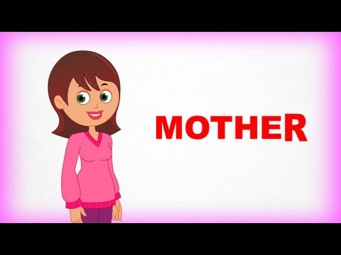 Mother - Family And Me - Pre School - Learn English Words (Spelling) Video For Kids and Toddlers