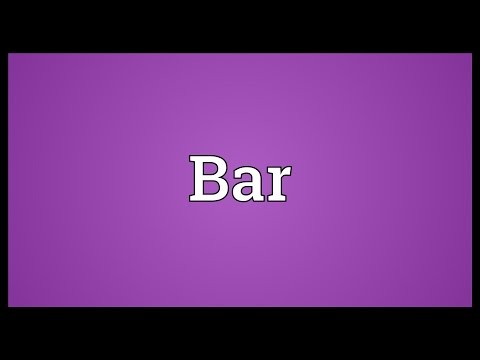 Bar Meaning
