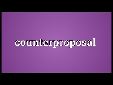 Counterproposal Meaning